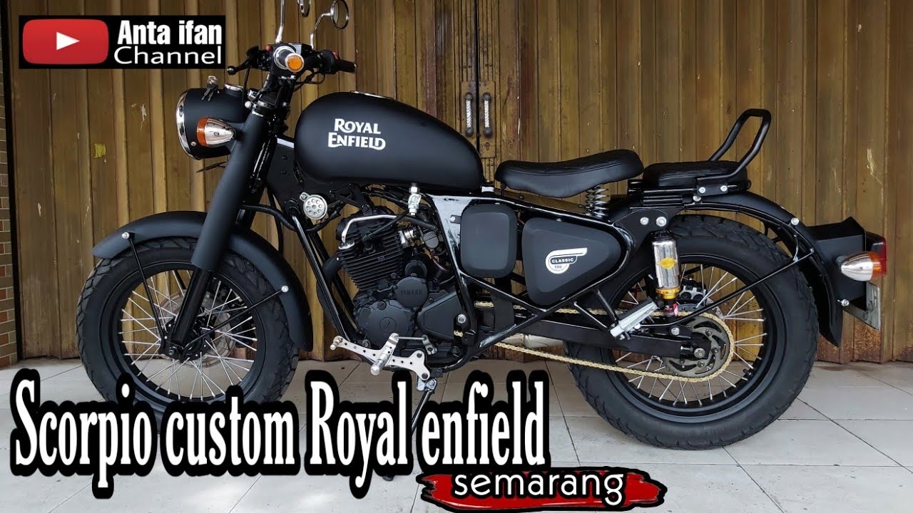 SCORPIO CUSTOM ROYAL ENFIELD SEMARANG - YouTube