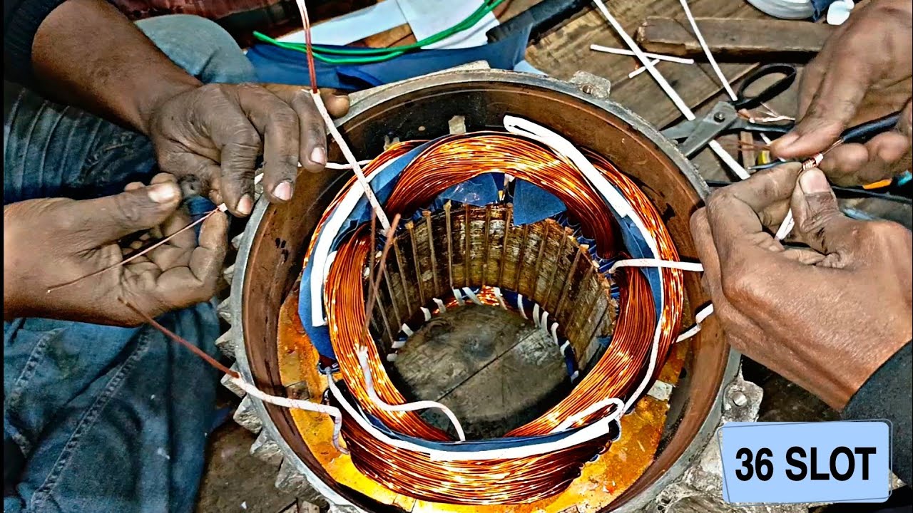 10HP 3Phase motor winding | 3Phase 36slot induction motor full ...