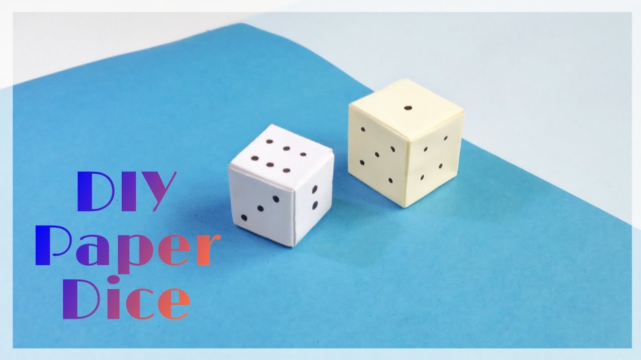 How to make easy paper dice at home || DIY paper dice || Dice origami ...