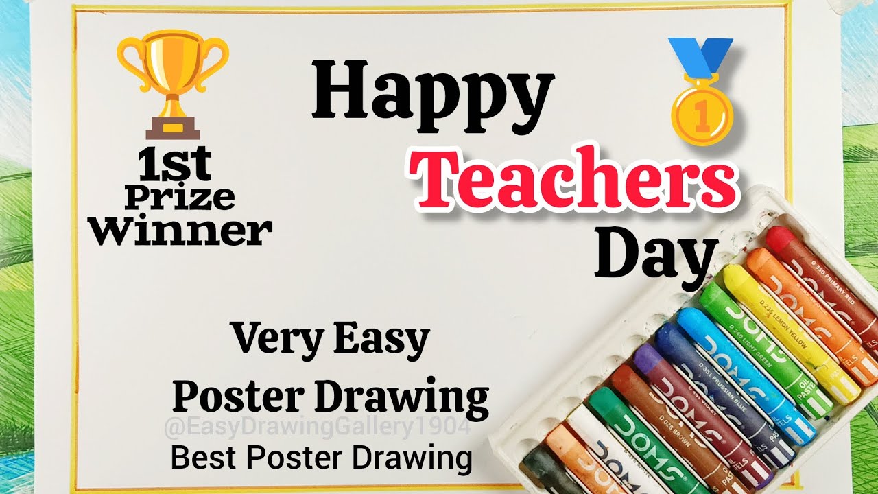 Happy Teacher's Day Card Making idea's| Happy Teacher's Day poster ...