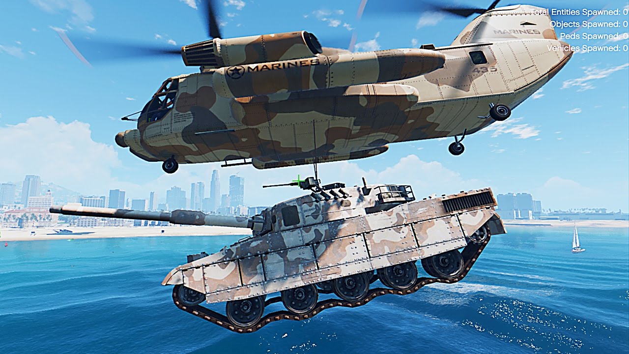 Rhino Tank underwater? / GTA 5 submersible Tank - YouTube