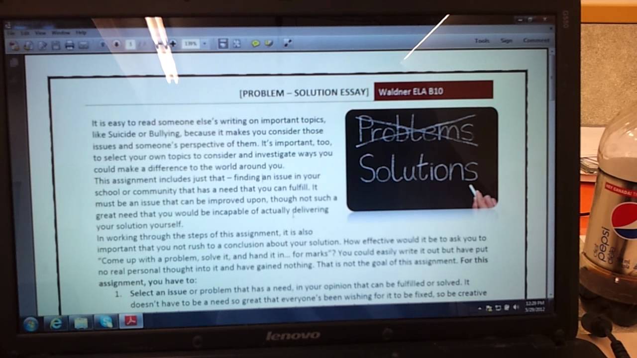 Problem Solution Essay Explanation - YouTube