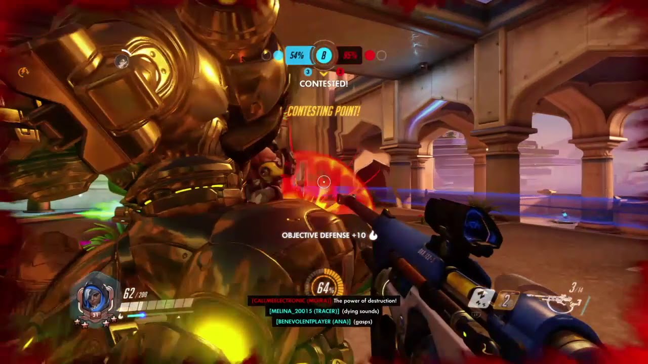 Overwatch Ana Sleep dart on Pharah - YouTube