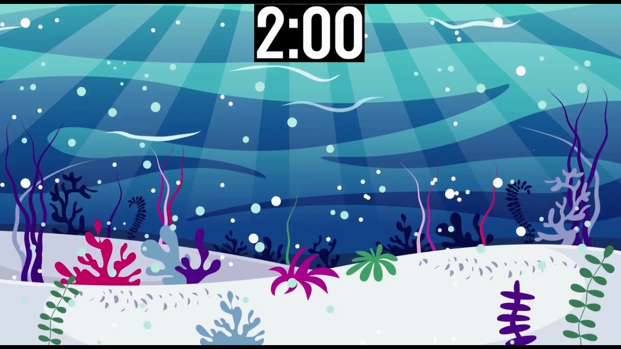 2 Minute Timer with Upbeat Music and Alarm | Underwater Aquarium | Pop ...