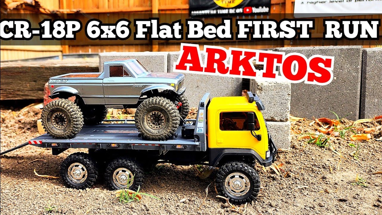 Hobby Plus CR-18P Arktos 6x6 Flat Bed unboxing and first run - YouTube