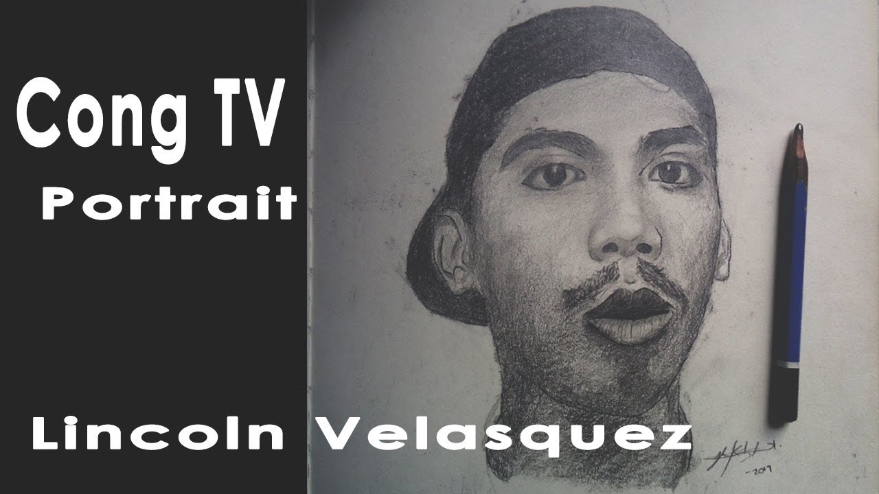 Cong TV Portrait - Graphite pencil on paper - YouTube