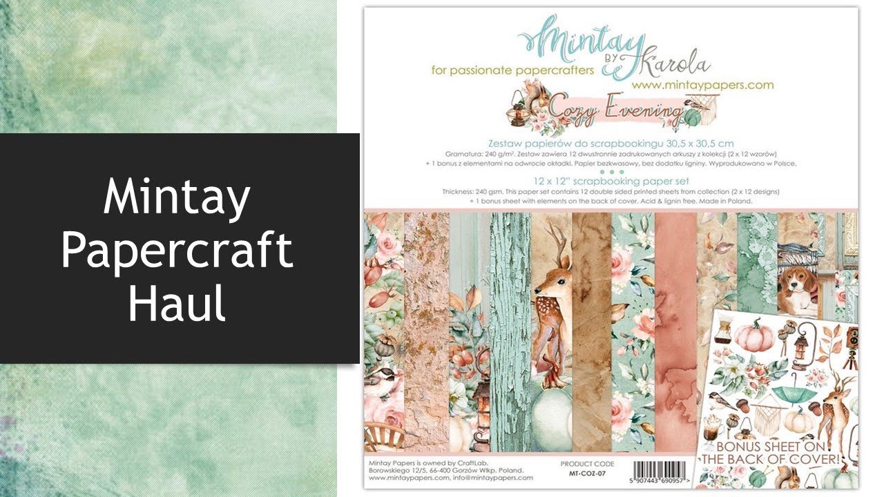 Mintay Fall Paper Collections | ASCsupplies | Craft Haul - YouTube