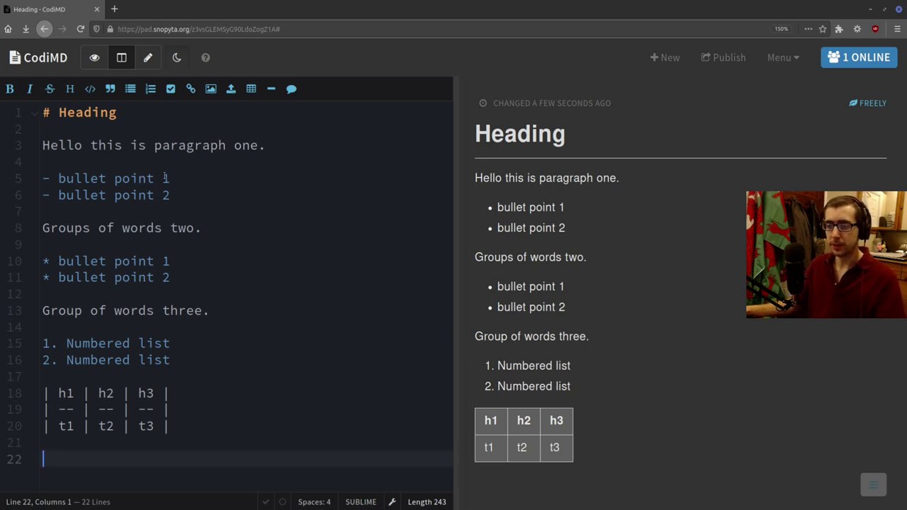 Rambling thoughts on markdown and CodiMD - YouTube