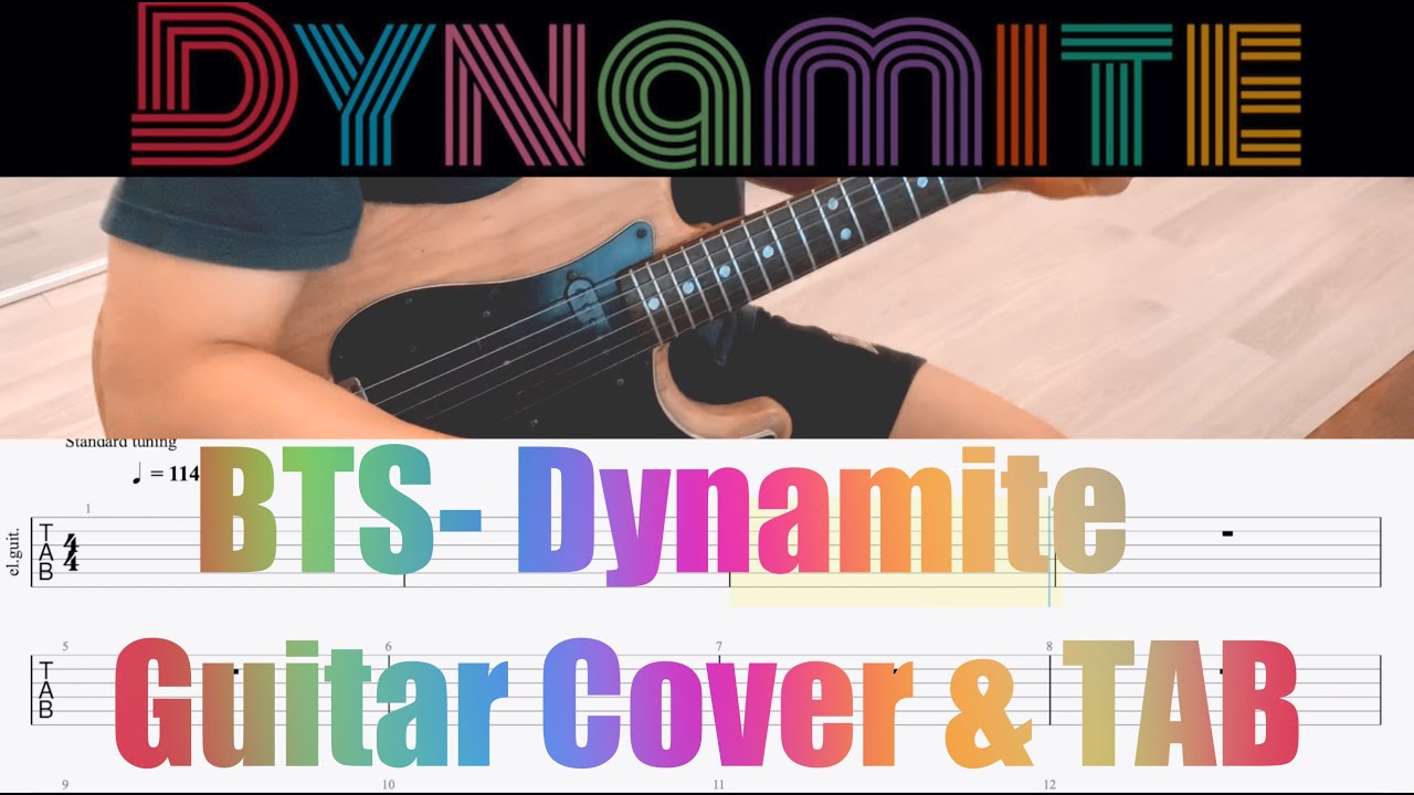 BTS-Dynamite- Guitar Cover TAB - YouTube