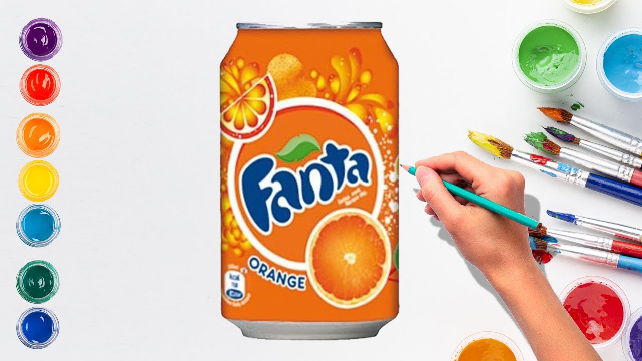 How to easy draw fanta - YouTube