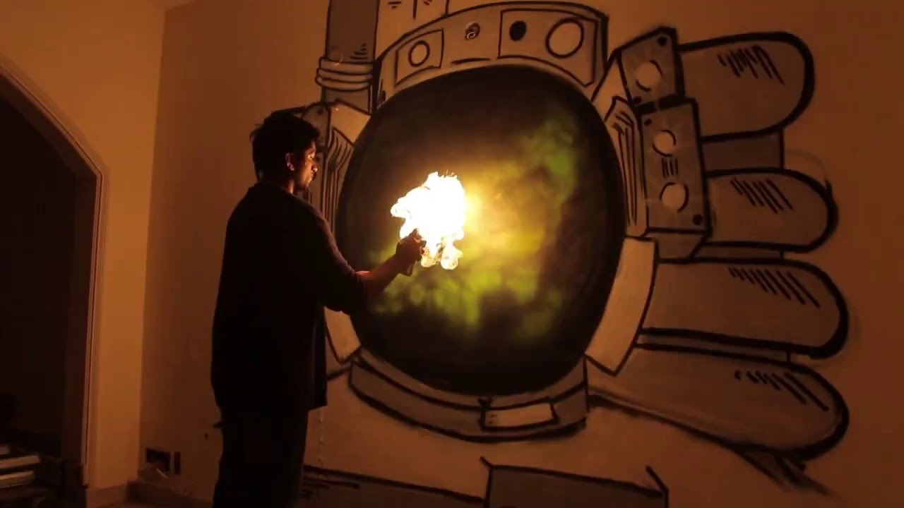 Astronaut's Nebula Graffiti | Fire Graffiti | Au Courant - YouTube