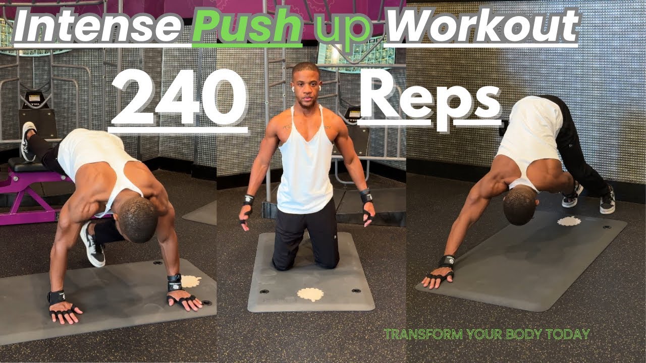 12 Min Intense Push Up Workout| 240 Reps for Serious Chest Gains and ...
