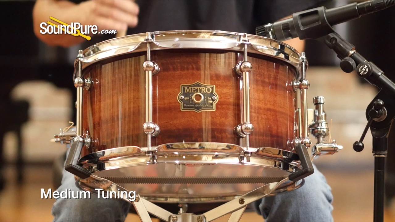 Metro Drums 7x13 Karri Ply Snare with Flamed Jarrah Gloss, Quick n ...