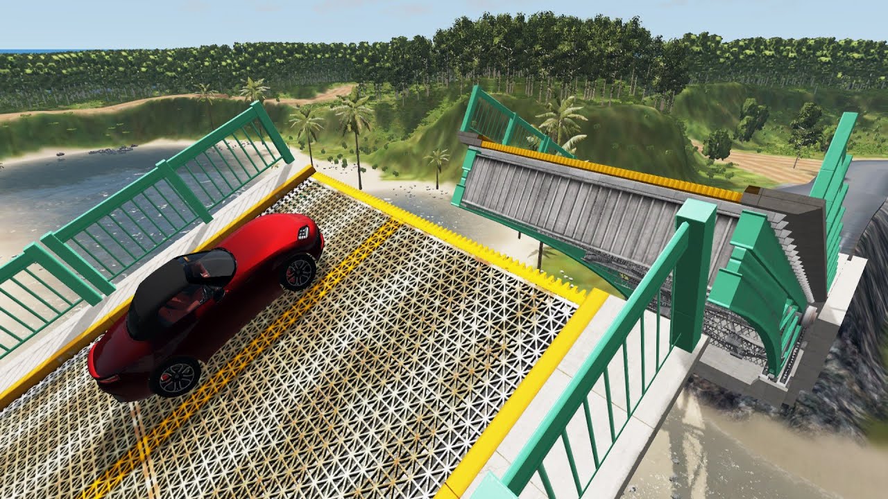 Cars vs Bascule Bridge - BeamNG Drive - YouTube