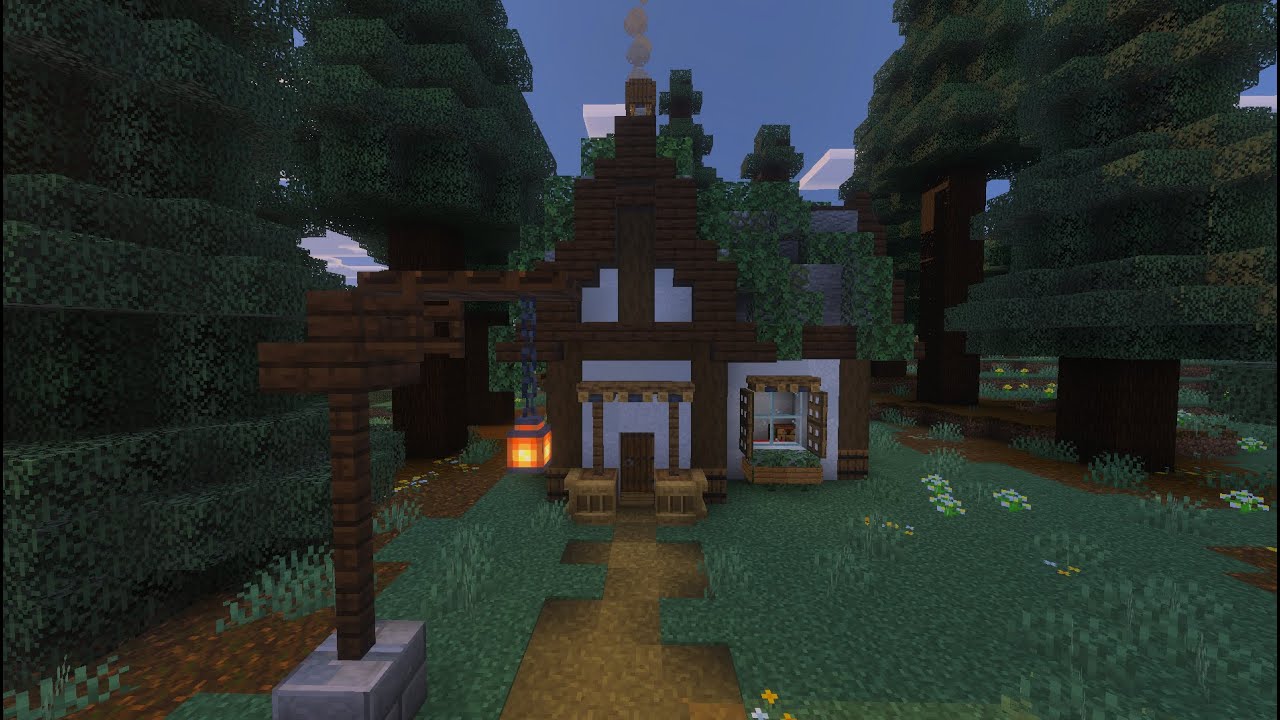 Minecraft: Cozy Cottage Core Starter Base (How to Build) - YouTube