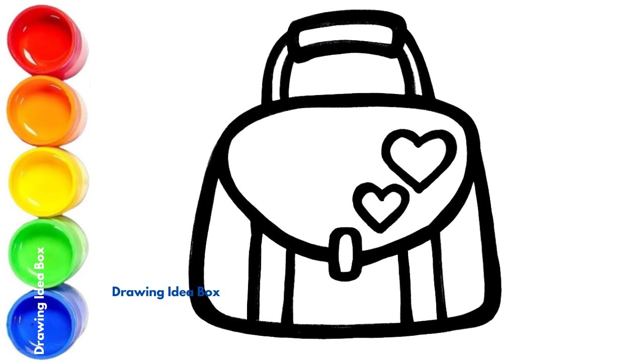 Drawing a Hand Bag 🎒 | Fun Art Tutorial for Kids and Hand Bag Drawing ...
