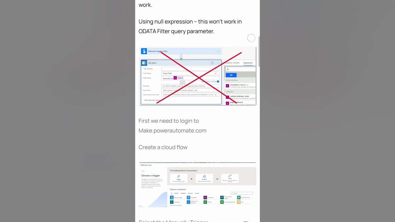 How To Check Null Value In Odata Filter Of Get Items Action In Power Automate Youtube