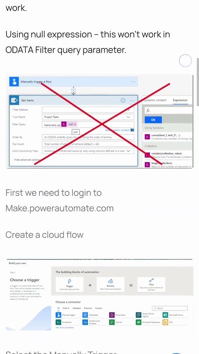 How To Check Null Value In ODATA Filter Of Get Items Action In Power Automate. - YouTube
