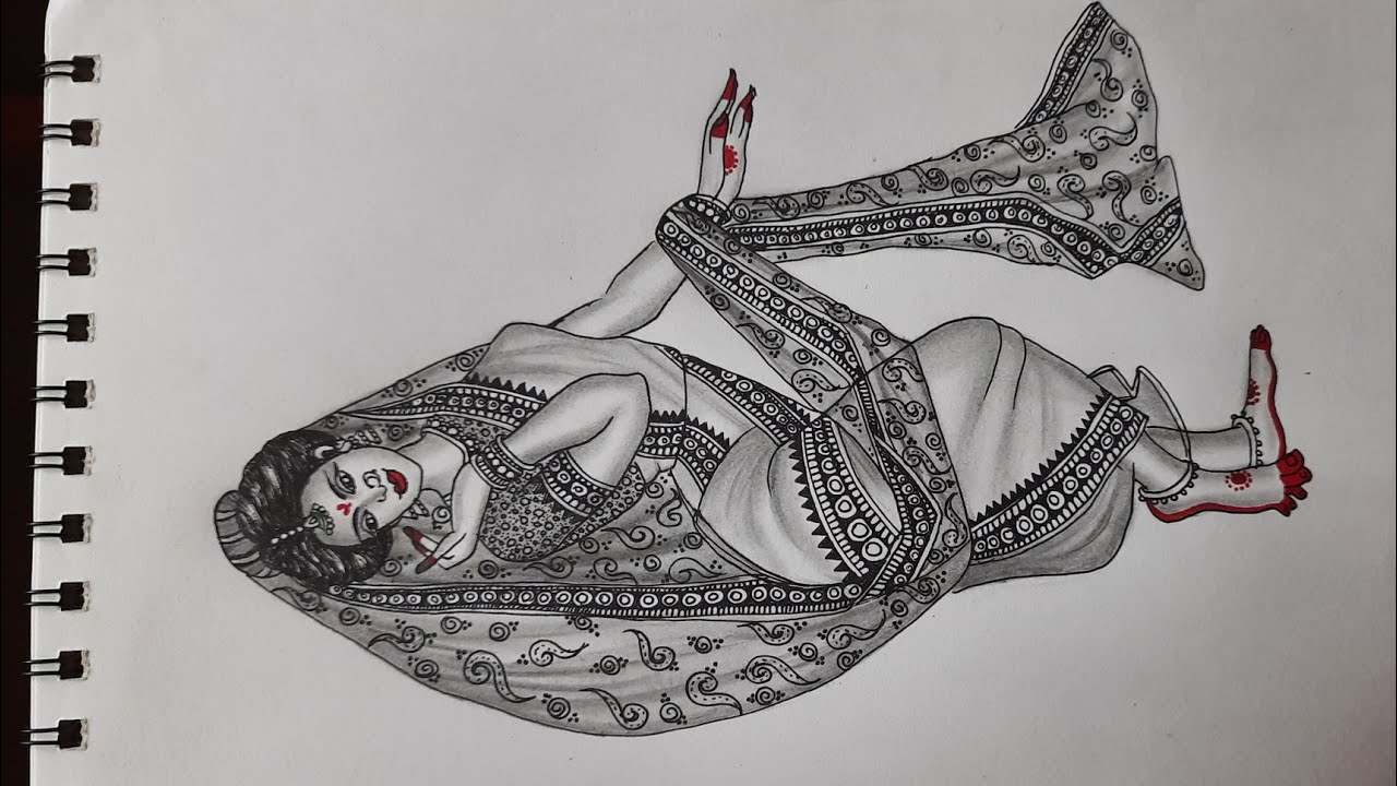 How to draw MANDALA ART of Lavani dancer/MANDALA DRAWING/‎@BeWOWwithUMA ...