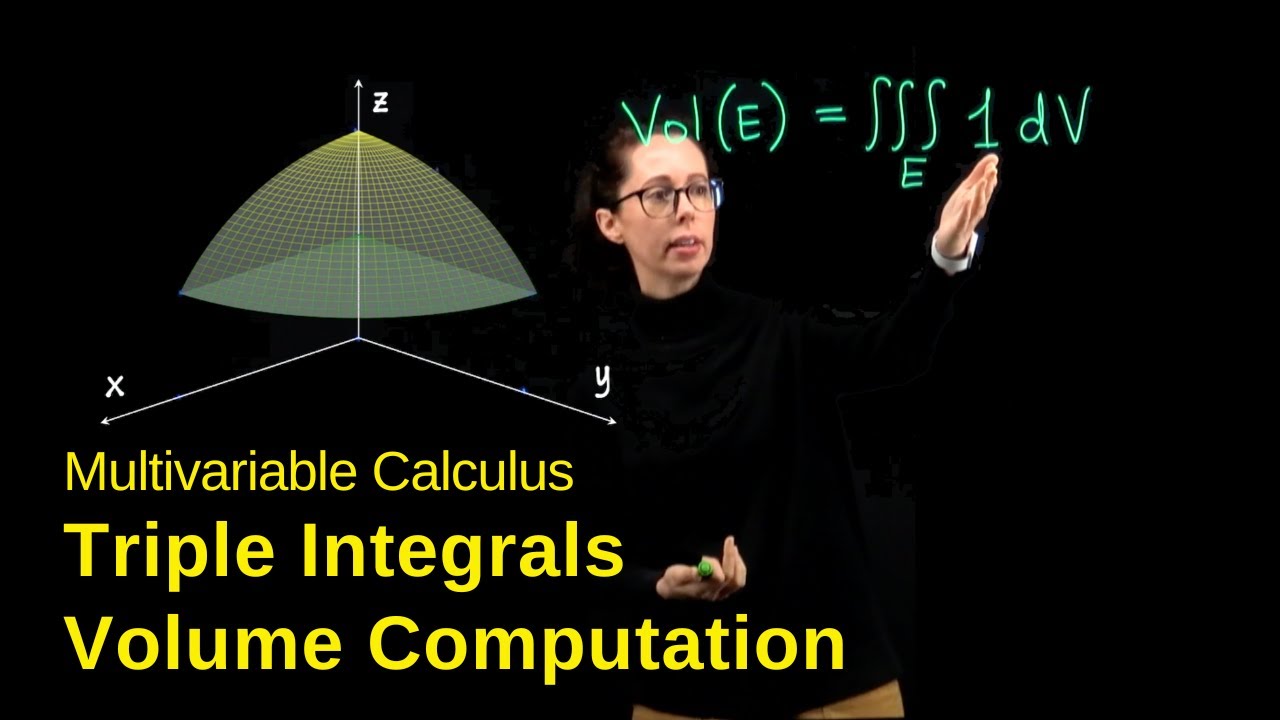 Compute a volume with a triple integral, three set ups - YouTube
