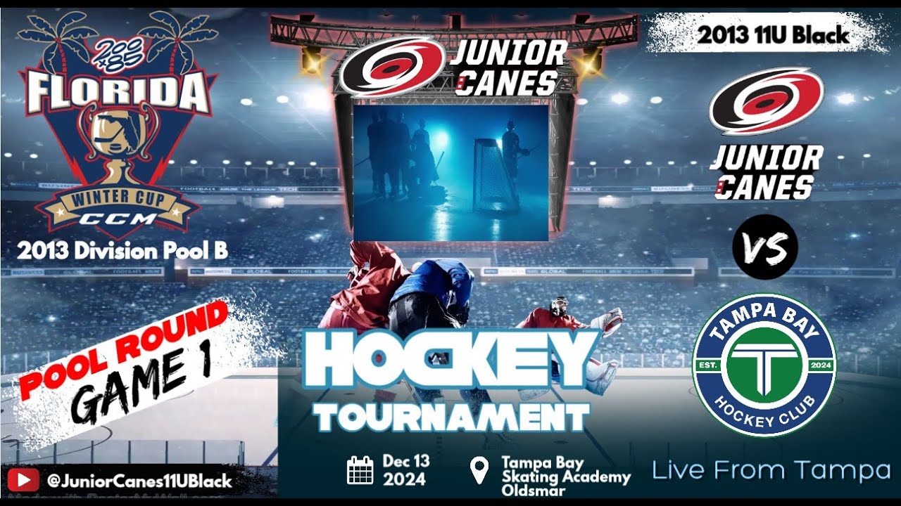 Jr Canes 11U Black vs Tampa Bay Hockey Club - Game 1 - CCM Florida ...