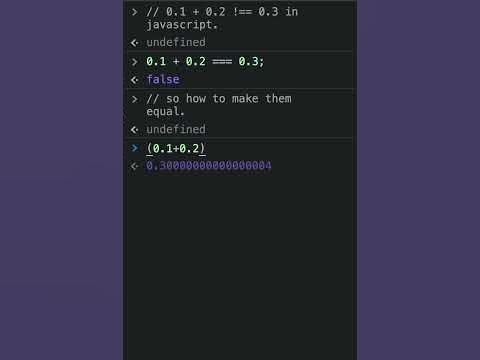 0.1 + 0.2 !== 0.3 in javascript #shorts #javascript #webdevelopment # ...