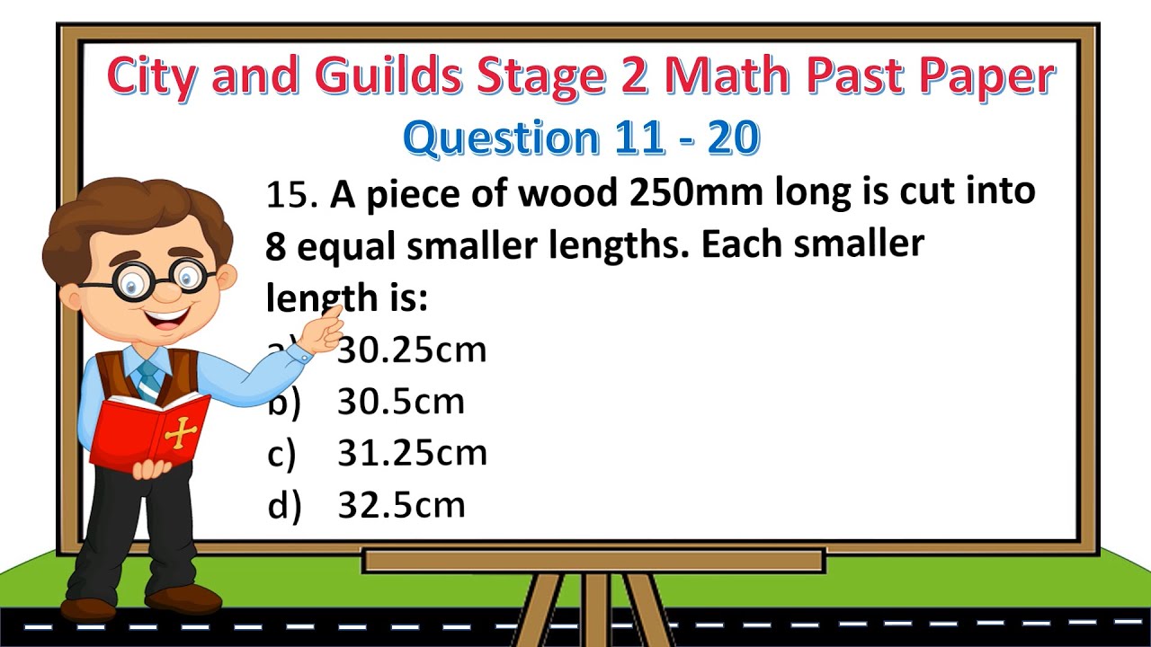 City and Guilds Math Stage 2 - Past Paper Question 11-20 - YouTube