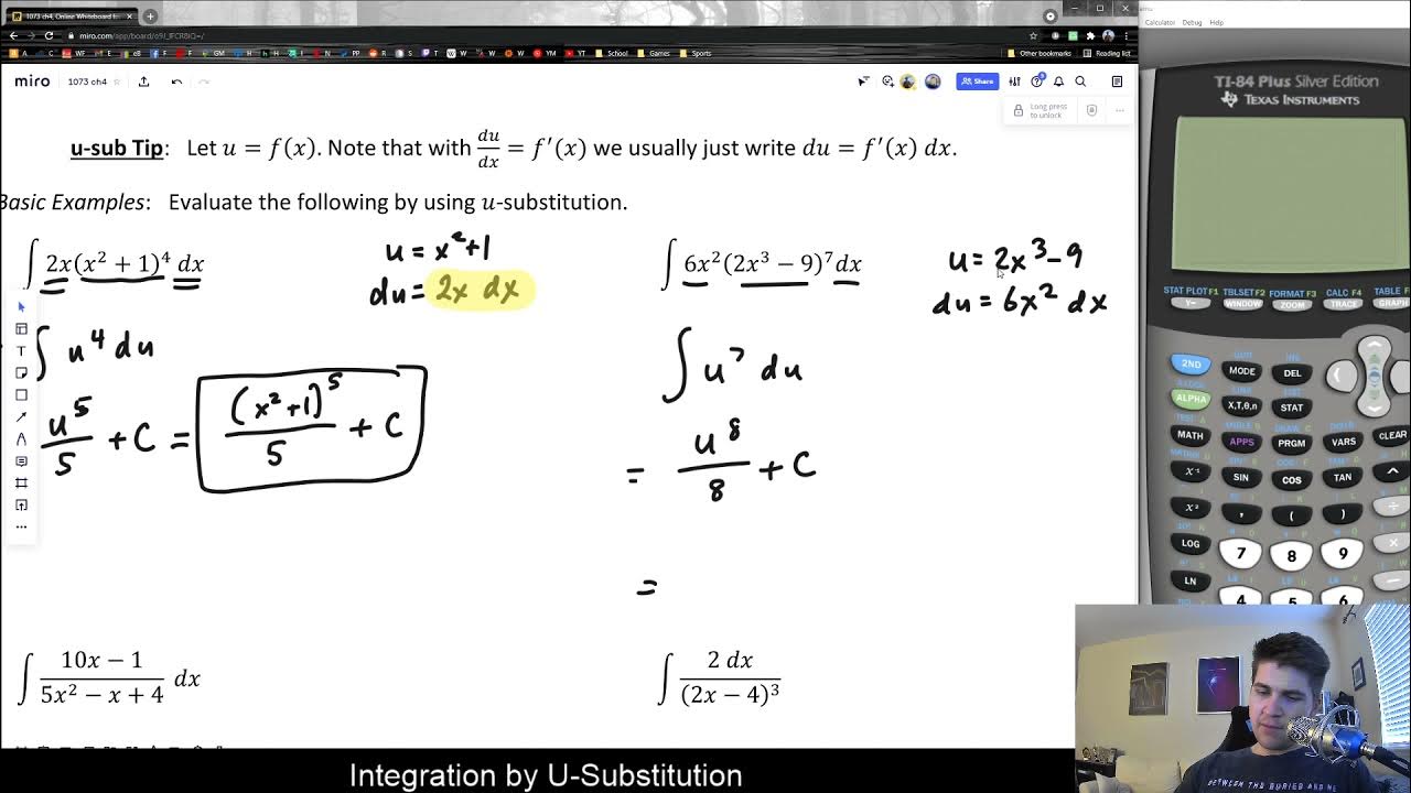 Integration by U Substitution (examples 1-3) - YouTube