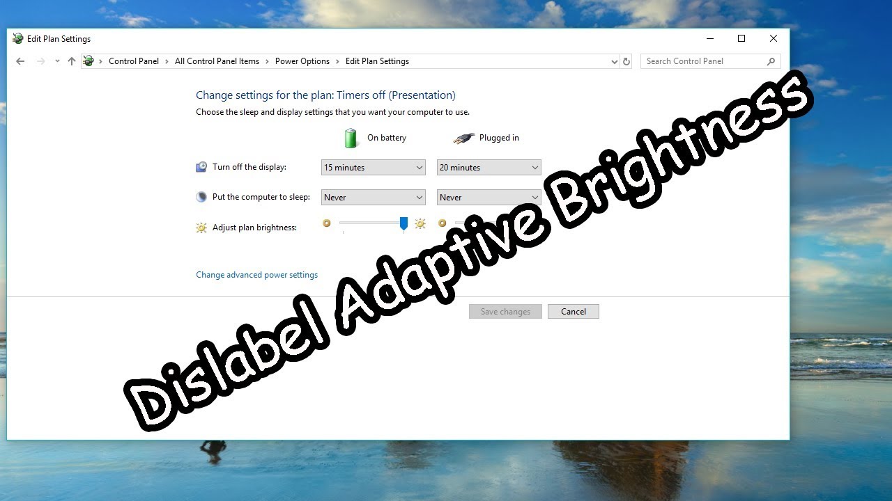 Disabel Adaptive Brightness di Windows 10 dengan cepat - YouTube