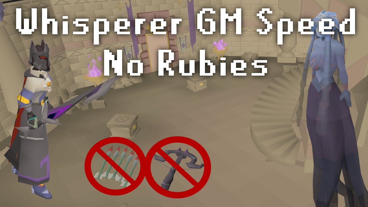 OSRS Whisperer GM CA Speedrun - No Ruby Bolts / No ZCB - Iron Friendly ...