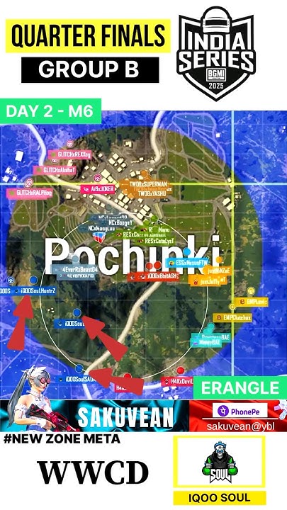 IQOO SOUL WWCD ROTATIONS | realme BGIS 2025 | QUARTER FINALS | GROUP B | DAY 2 - M6 | ERANGLE ...