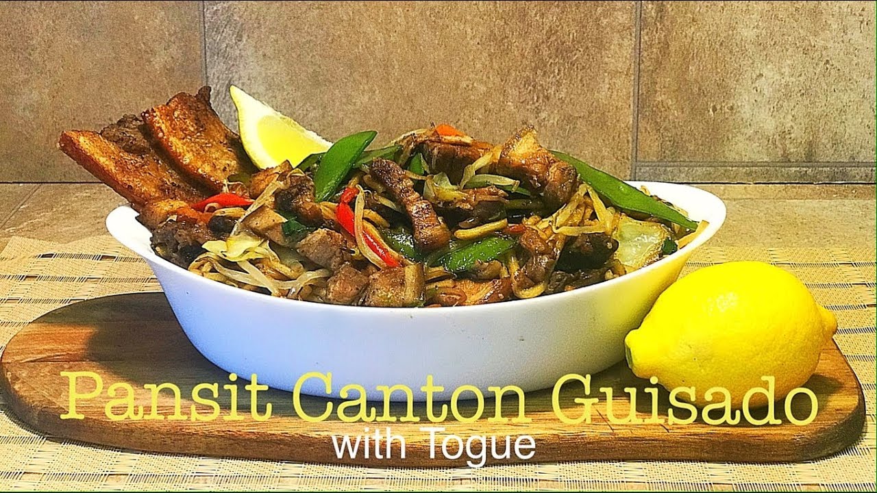 Pancit Canton Guisado with Togue - YouTube