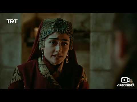Ertugrul bey and halima sultan love scene in urdu| season 3