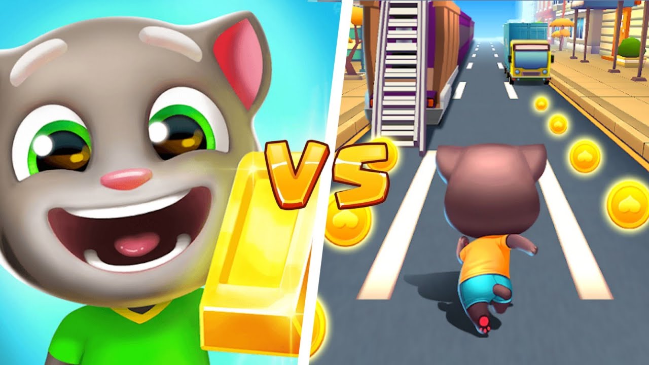 Talking Tom Gold Run Vs Cat Runner - YouTube