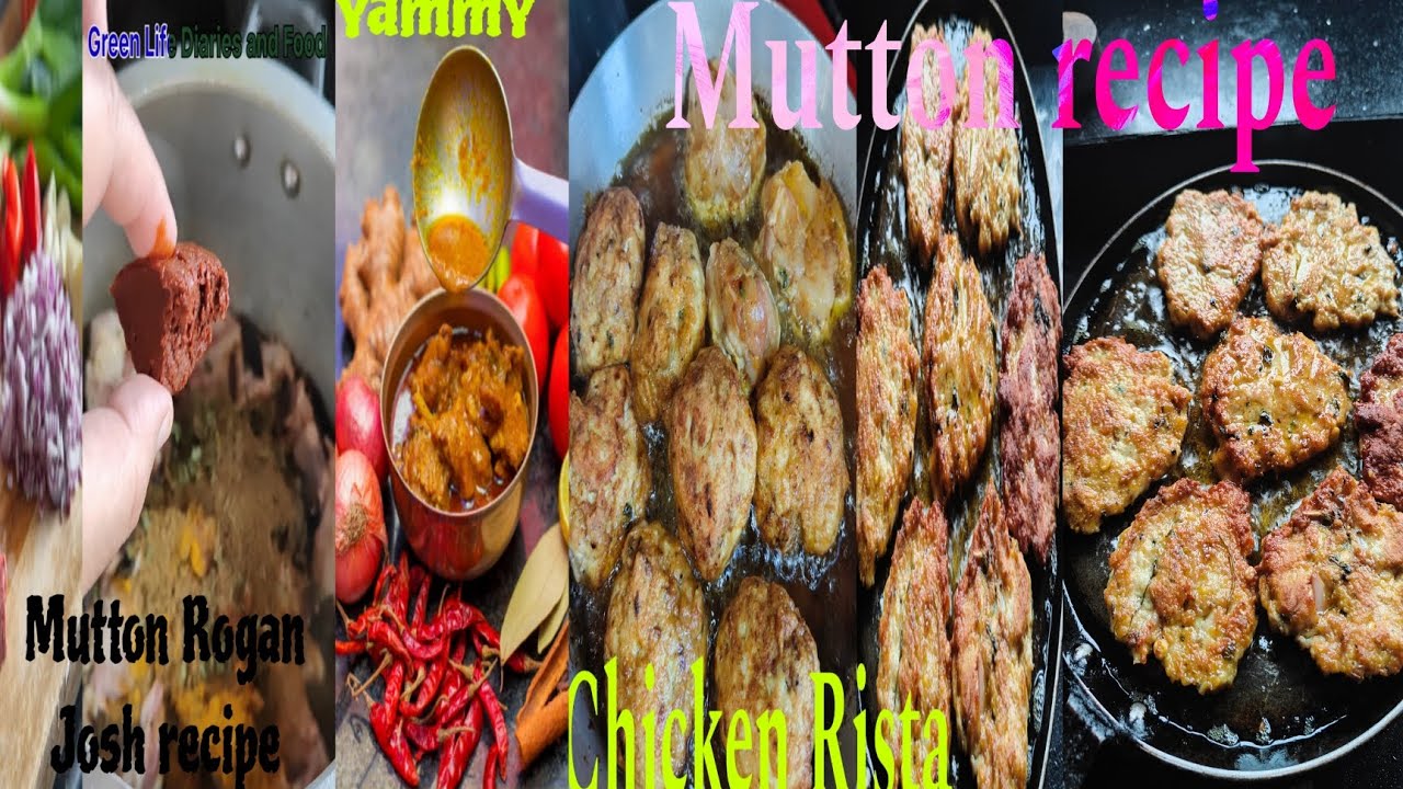 Mutton Rogan Josh recipe and Rista and Shami kabab kashmiri style # ...