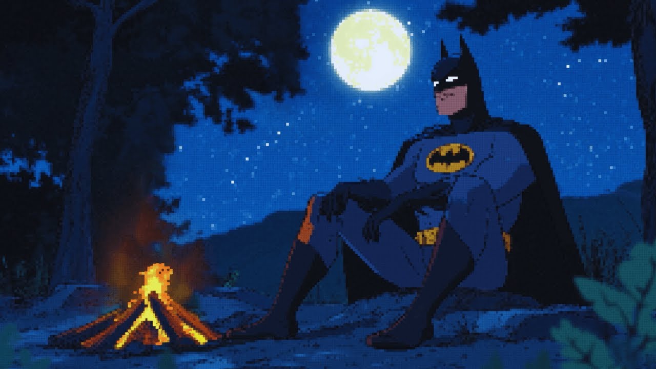 "Batman’s Chill Night 🌙 Lofi Beats by the Campfire | Relaxing Ambience ...