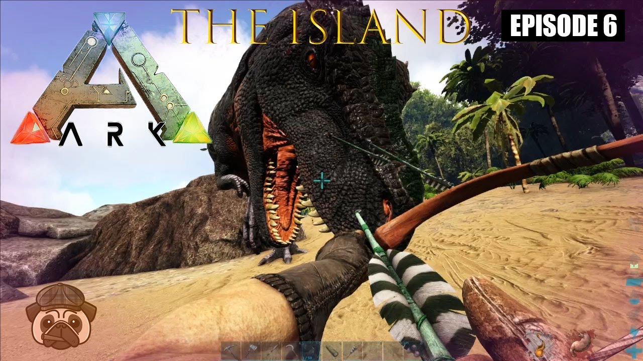 ARK - THE ISLAND (EPISODE 6) T-REX FUN!!! - YouTube