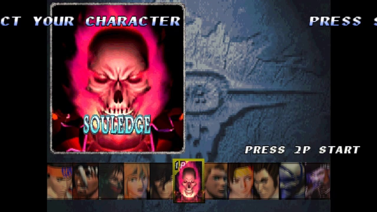 Soul Edge Character Select - YouTube
