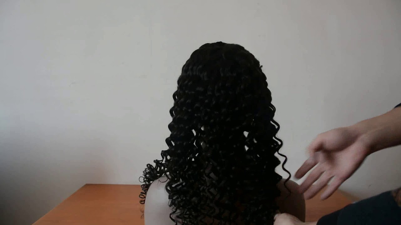 LEE WIGS 22 Inch Deep Wave 130 Density Natural Black Human Hair Full ...