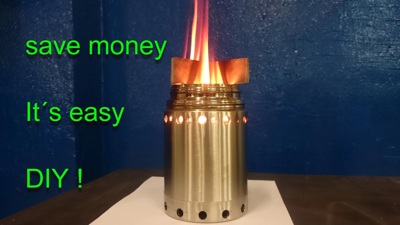 Woodgas Stove : easy - cheap - efficient : 15€ - 15min. - YouTube