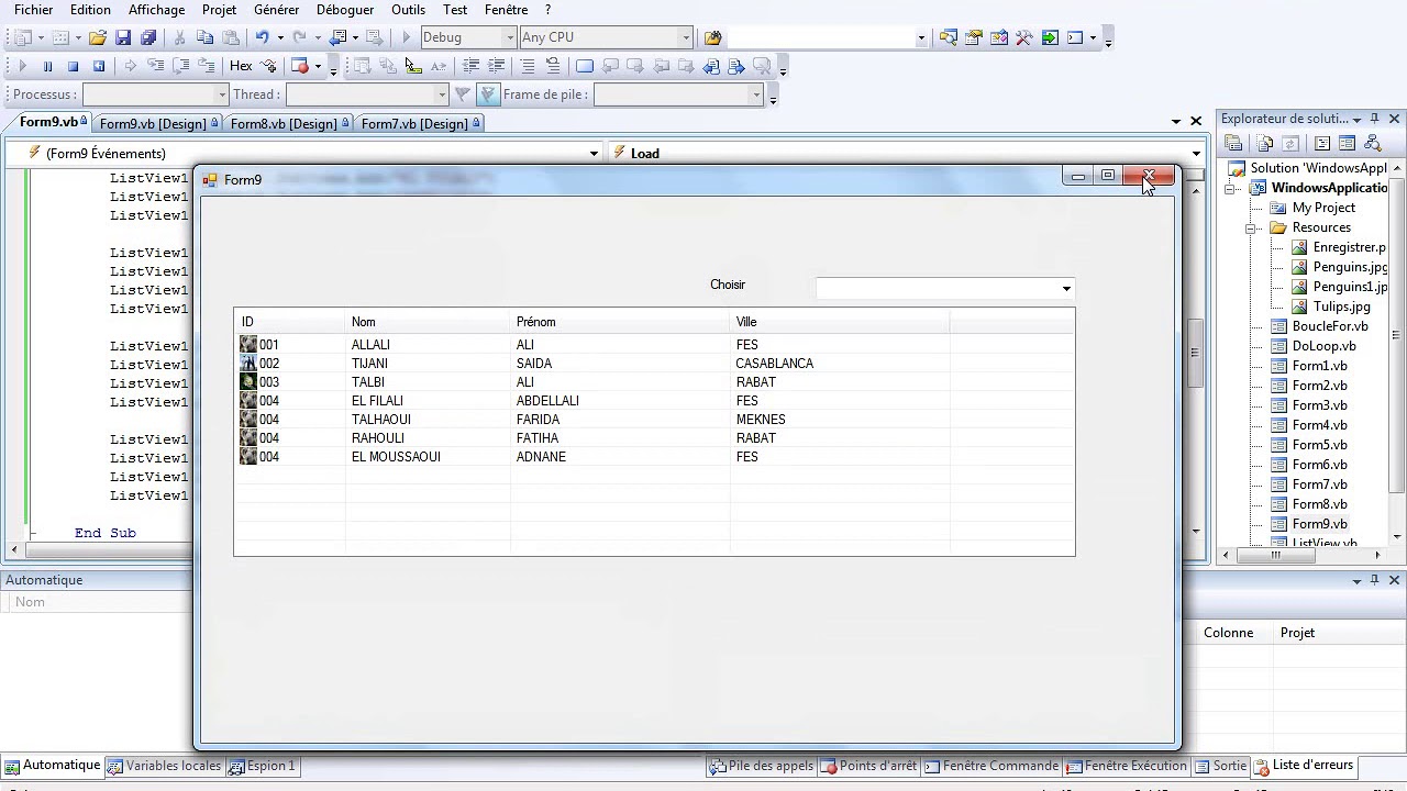 15 Fonctions et Objets 7 ImageList Suite VB Formulaire - YouTube