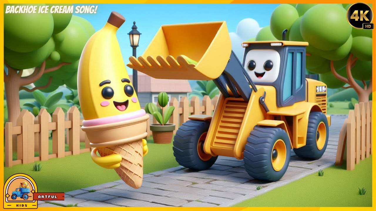 Wheel Loader Enjoy Ice Cream Song For Kids | Artful Animations - YouTube