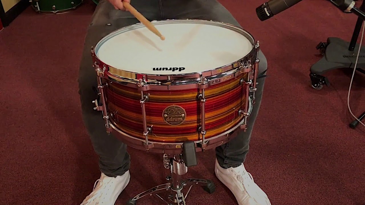 ddrum Dios Series Maple Zebra Snare Drum - YouTube