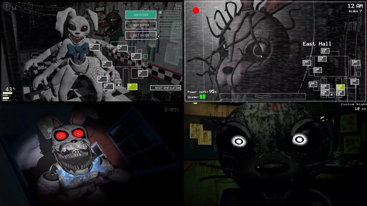 8 Variations of Vanny from FNaF Security Breach in FNaF! (FNaF Mods ...