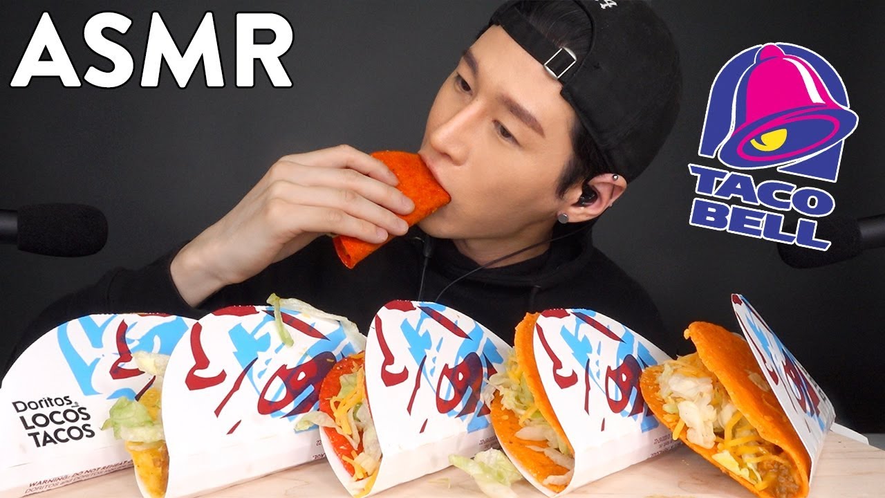 *ASMR* TACO BELL DORITOS LOCOS TACOS (No Talking) Crunchy Eating Sounds ...