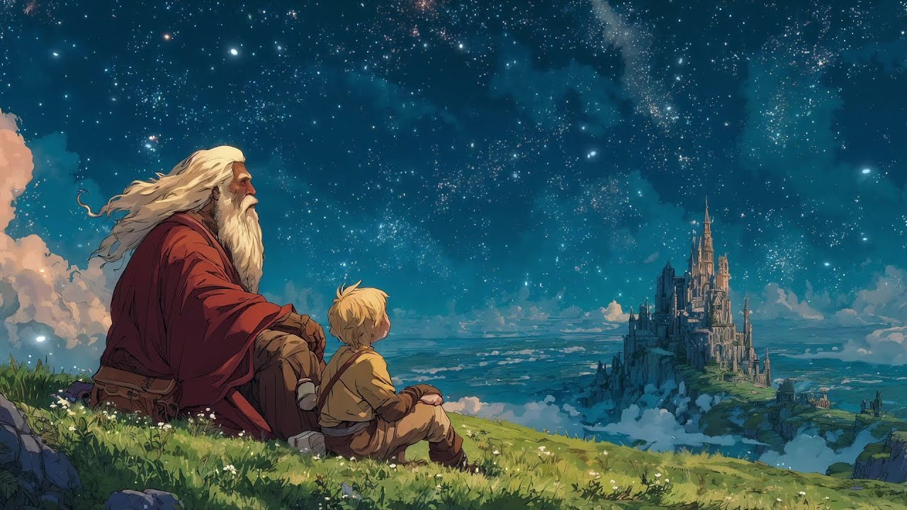 A Wizard’s Tale Under Starry Skies 🌌 | Medieval Fantasy Ambience for ...