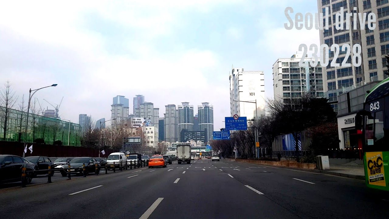 [4k drive asmr]Seoul City Downtown Driving Korea 230228 #3 - YouTube
