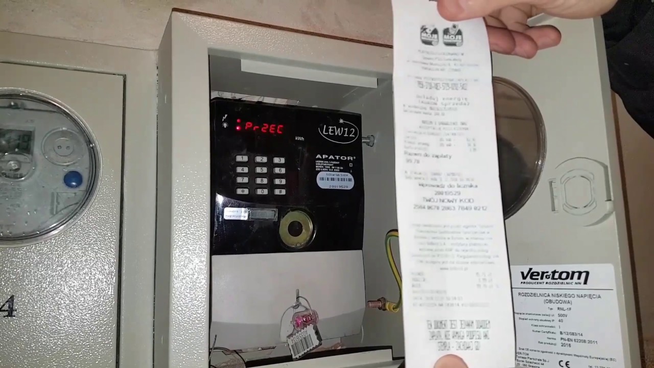 Jak doładować prąd w liczniku przedpłatowym Lew12 Apator Tauron Enea ...