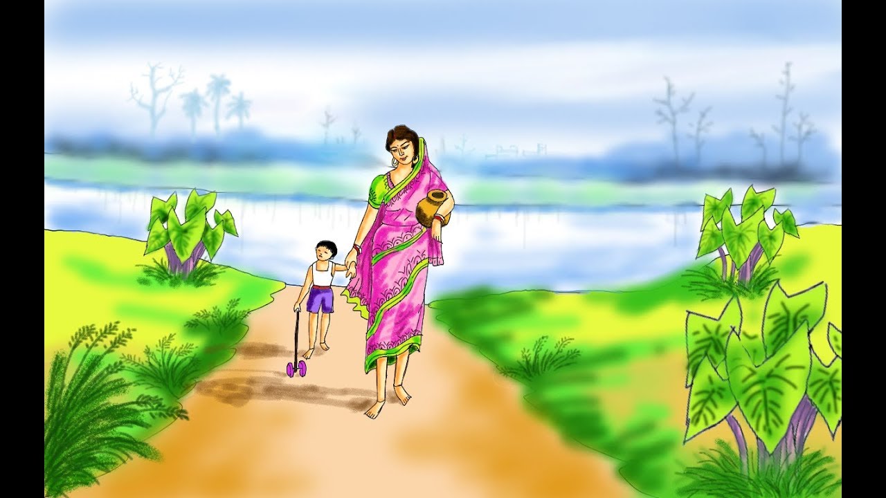 সহজে মানুষ আঁকা k.m art keshab - YouTube