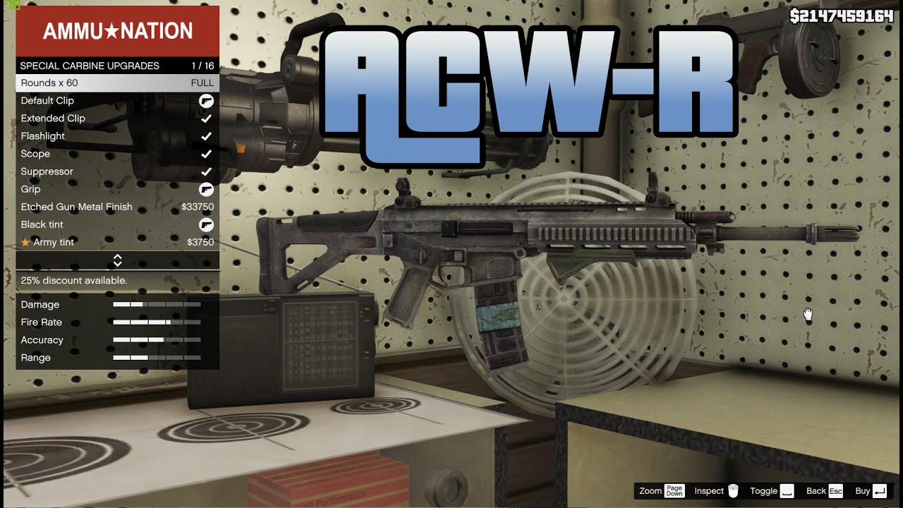 GTAV สอนลงmod ปืน ACW-R - YouTube